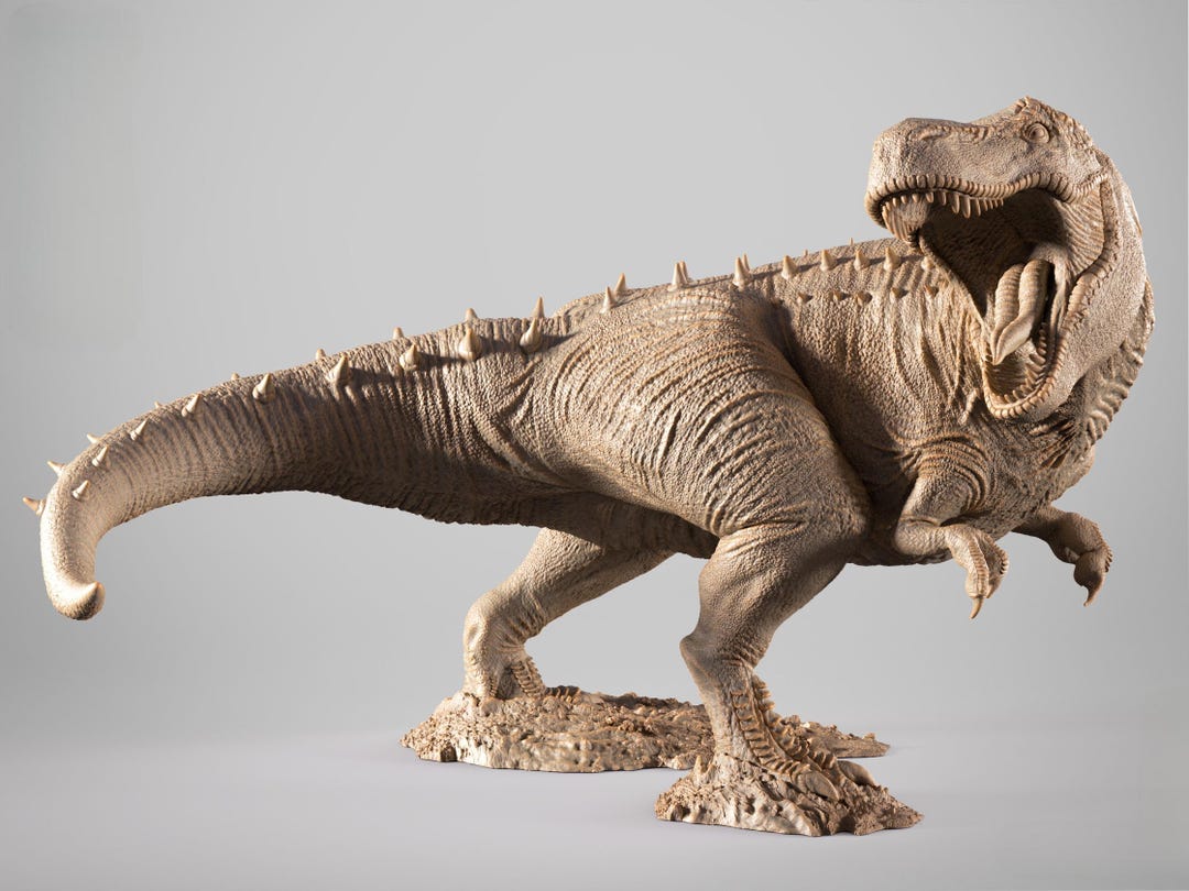 T-rex Sculpture | Dinosaur Beast STL Statue | Creature 3D Print Model ...