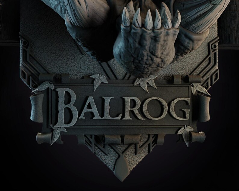 Balrog (barlog) – Bust | Flame Demon STL Bust | Fantasy 3D Print Model ...
