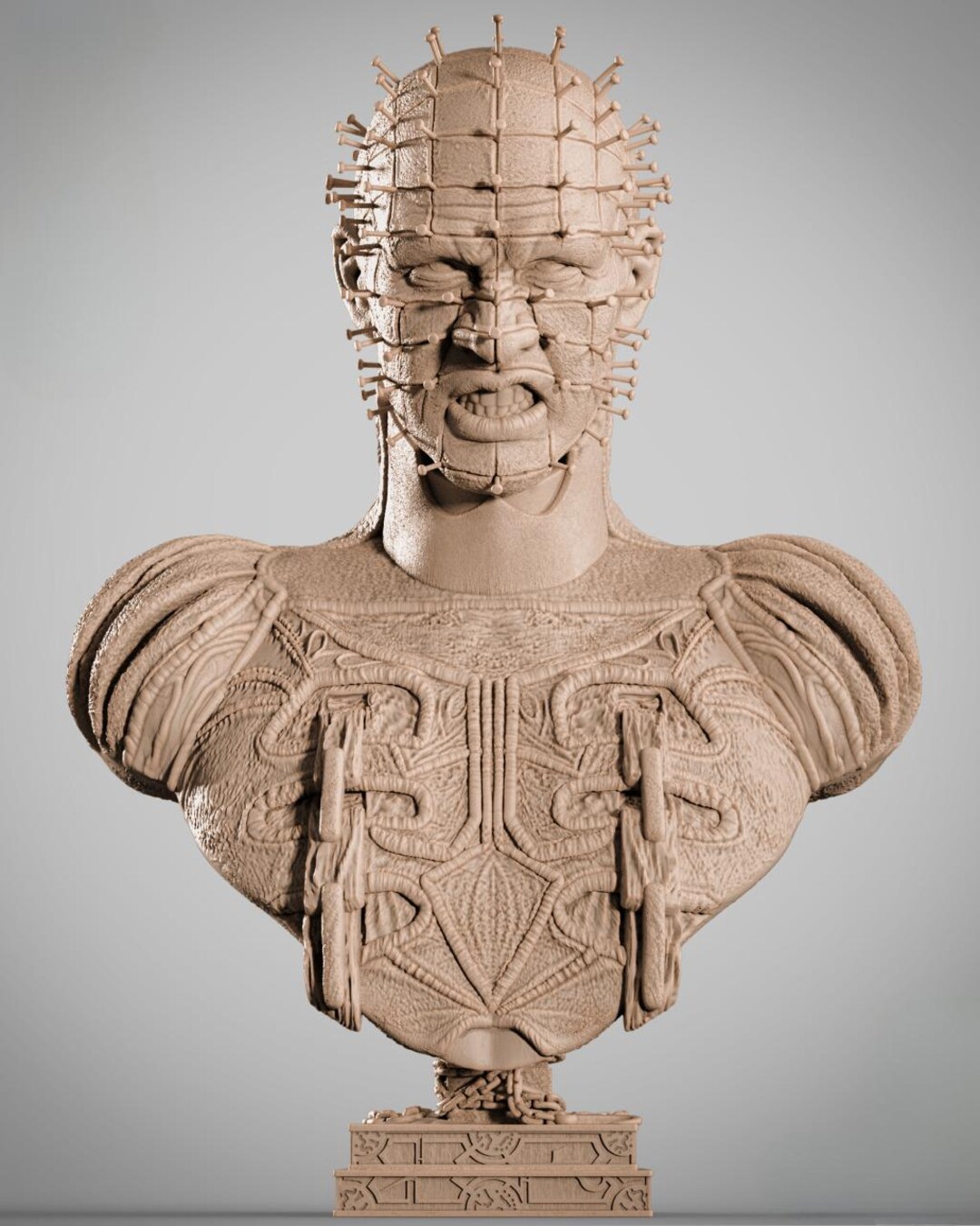 Pinhead | Hell Priest Portrait Bust STL Statue | 3D Print Model ...