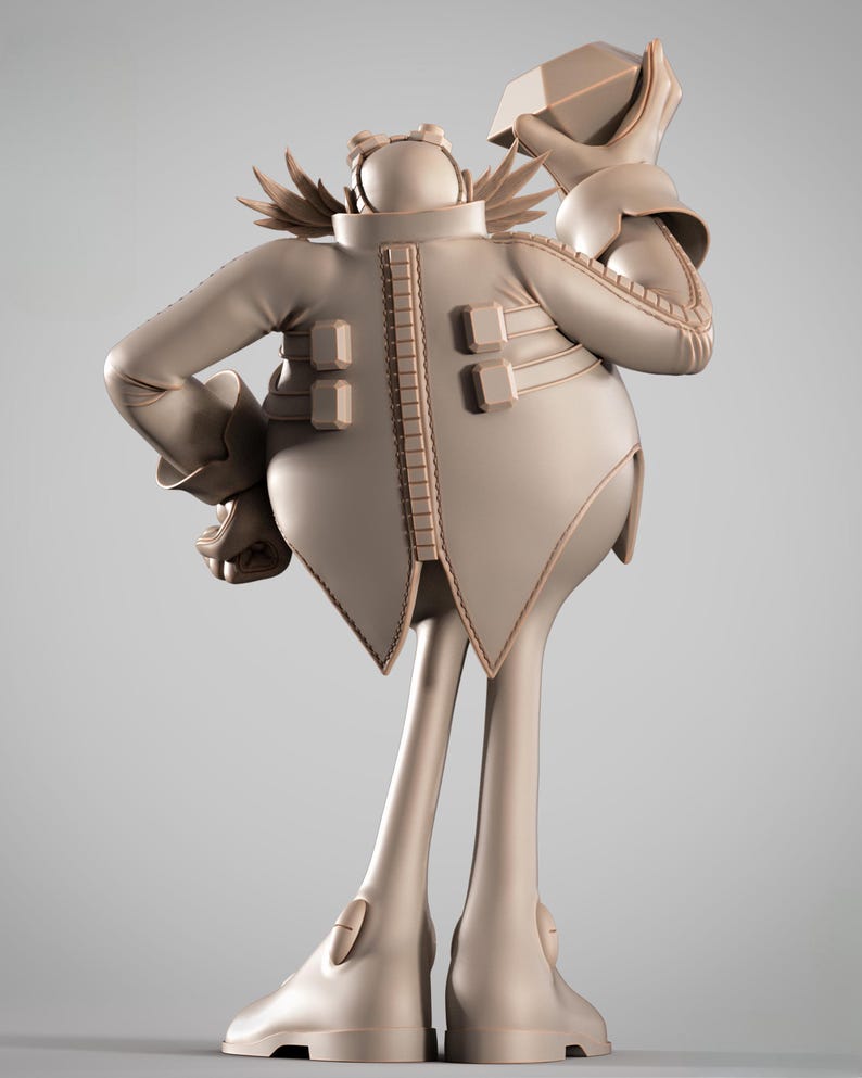 Sonic – Dr. Eggman Sculpture #2 | Robotnik Variant STL Statue | Game 3D ...
