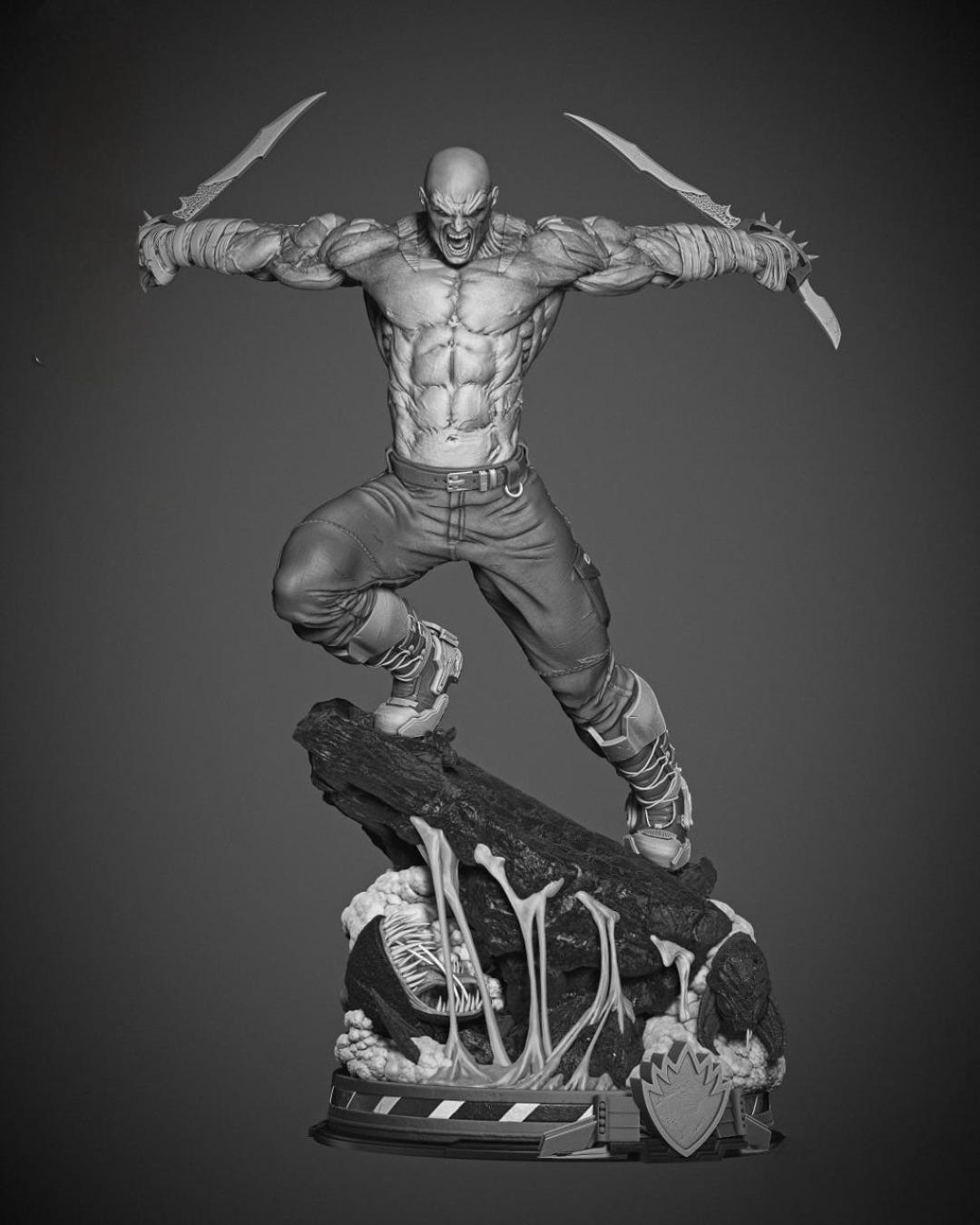 Drax Comic – Sculpture | Comic Warrior STL Statue | Superhero 3D Print ...