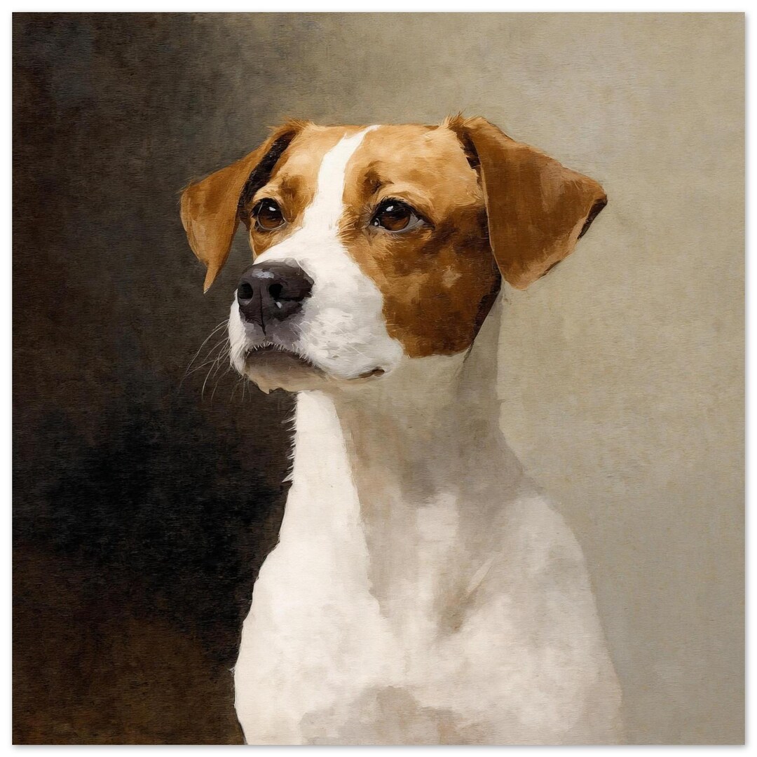 Jack Russell Terrier Portrait Poster – Hand-painted Style Dog Art - Etsy