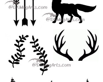 Woodland stencils | Etsy
