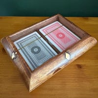 Personalized Wooden Card Deck Box: Laser Engraved Poker Storage - Etsy