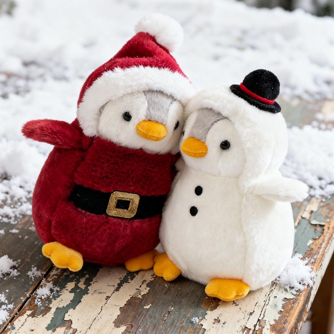 Handmade Christmas Penguin Plush-winter Vacation Home Decoration ...