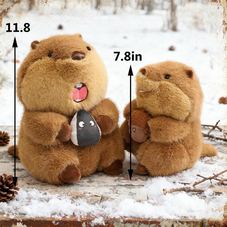 Cute Groundhog Plush Toy - Handmade Animal Filled With Groundhog ...