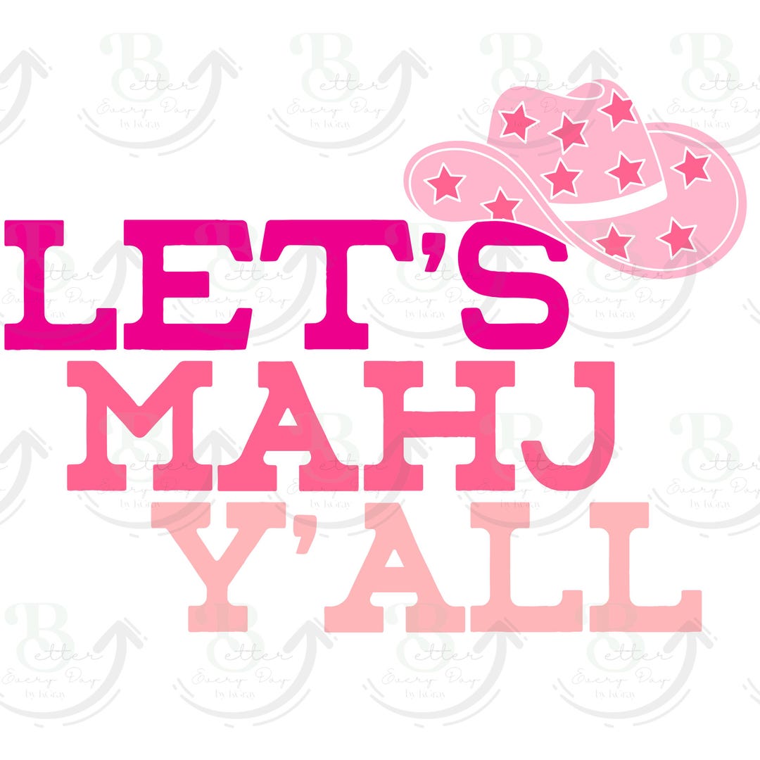 Mahjong: Let's Mahj Y'all PNG - Etsy