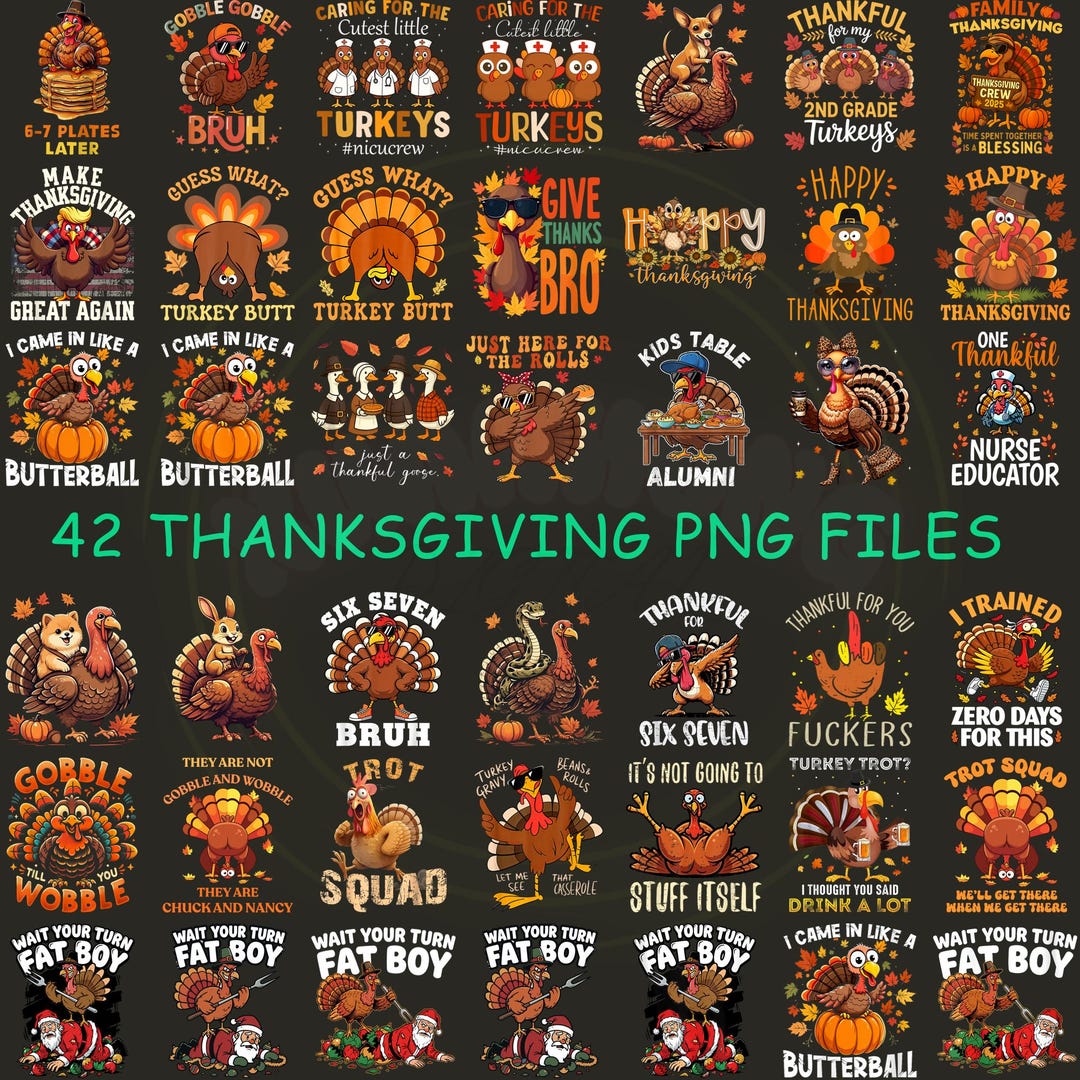 40+ Thanksgiving Bundle Png, Thanksgiving Mega Bundle Png, Turkey PNG ...