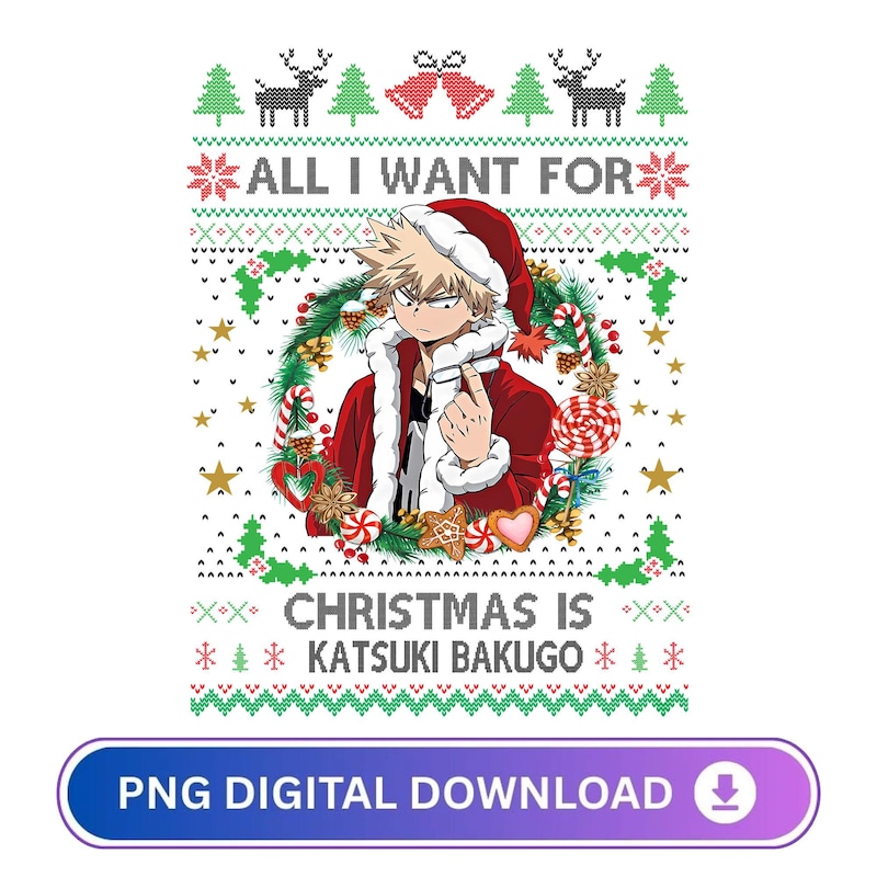 Bakugo Christmas Shirt - Etsy UK