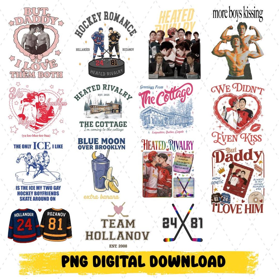 Heated Rivalry Connor & Ilya Bundle Png, Gift for Movie Lover, Heated ...