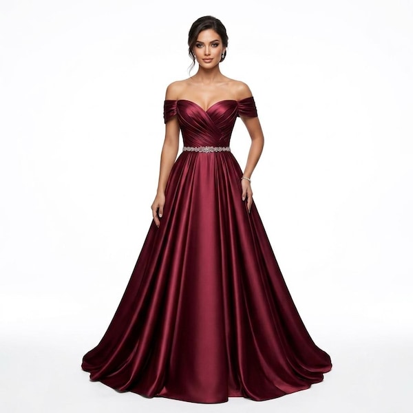 Ball Gowns Burgundy - Etsy UK