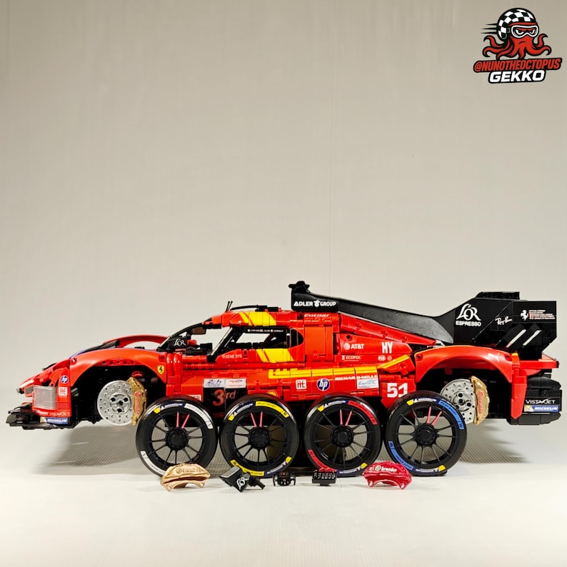 1:8 Lego Ferrari 499P Hypercar 2025 #50/#51 3D Upgrade Pack - MOC ...