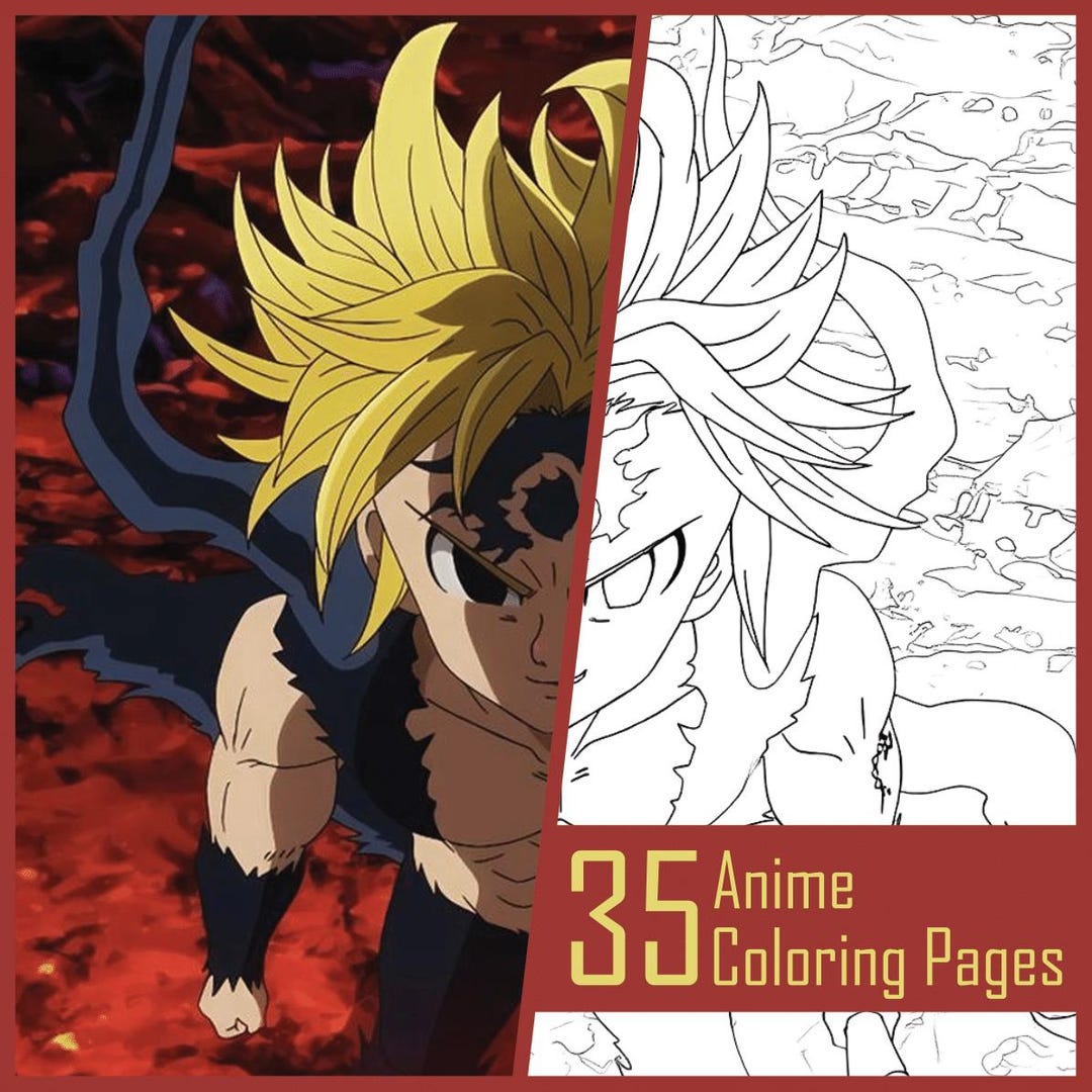 35 Seven Deadly Sins Coloring Pages | Meliodas, Ban, Elizabeth, Escanor ...