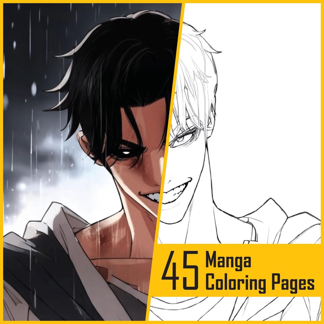 45 Lookism Manga Coloring Pages | Webtoon Anime Style Art | Manhwa ...