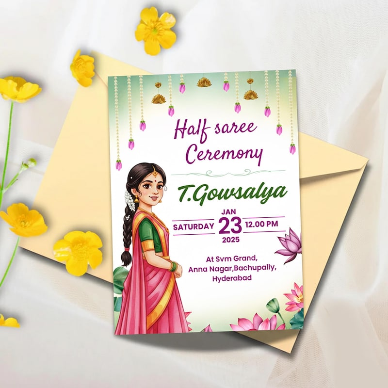 Puberty Ceremony Invitation - Etsy