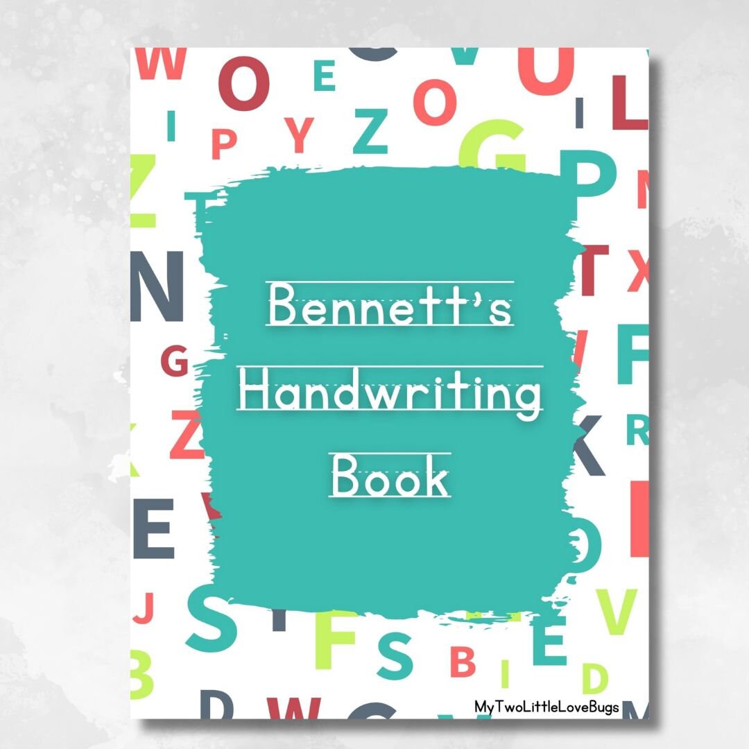 Personalized Preschool Handwriting Book - Letter Writing - Name Writing ...