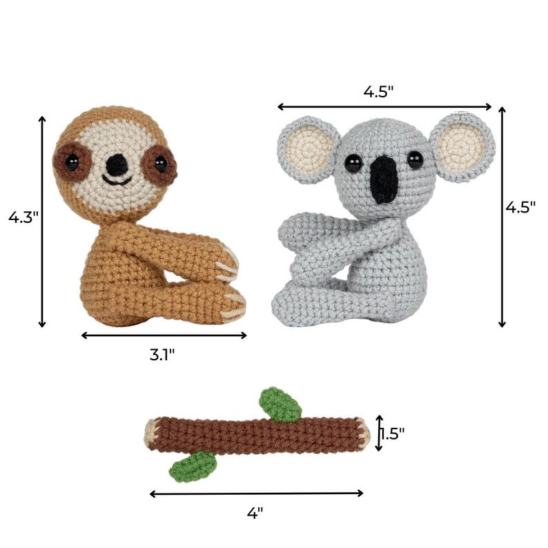 Crochet Sloth & Koala Kit - Etsy