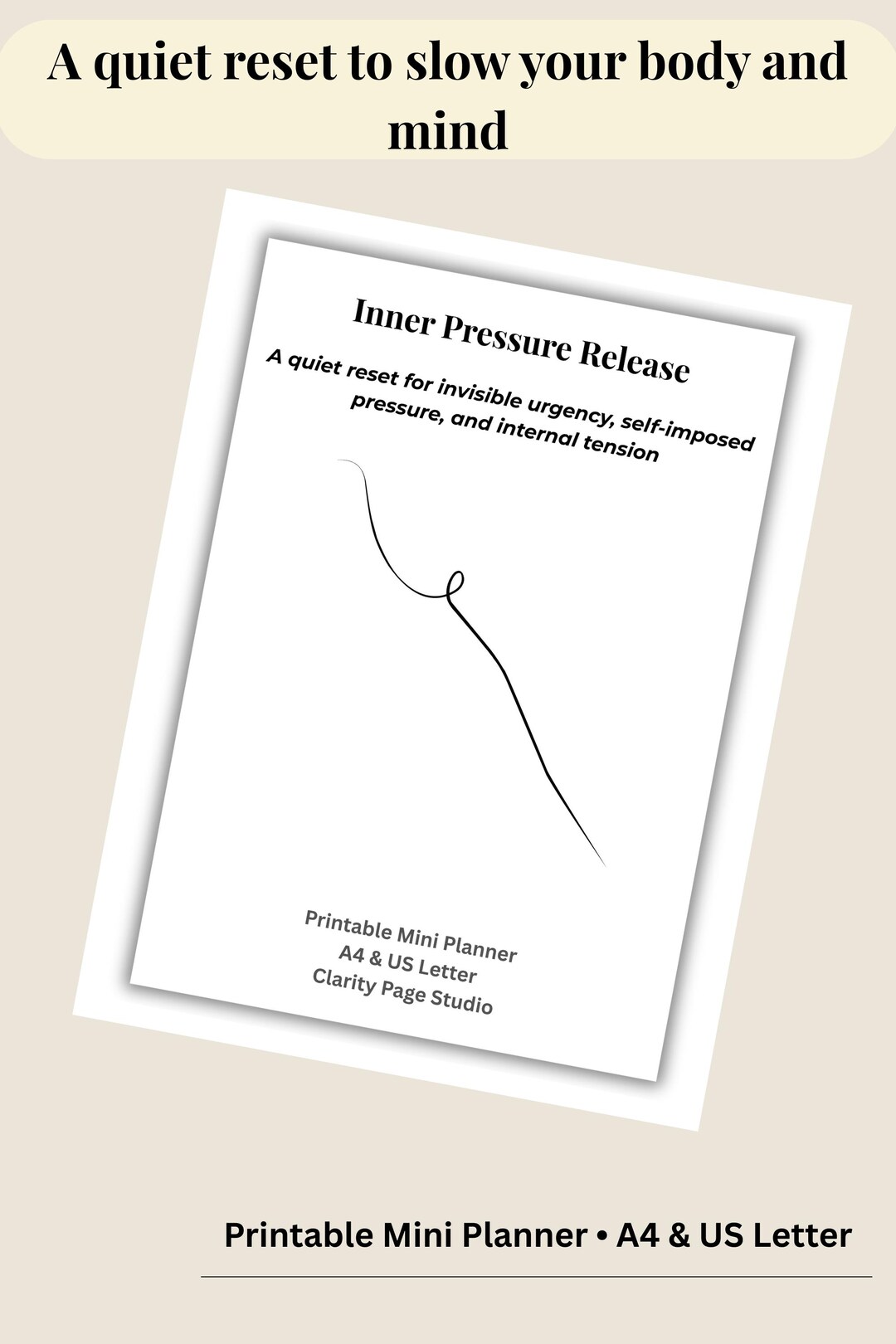 Inner Pressure Release Printable | Mental Reset for Invisible Urgency ...