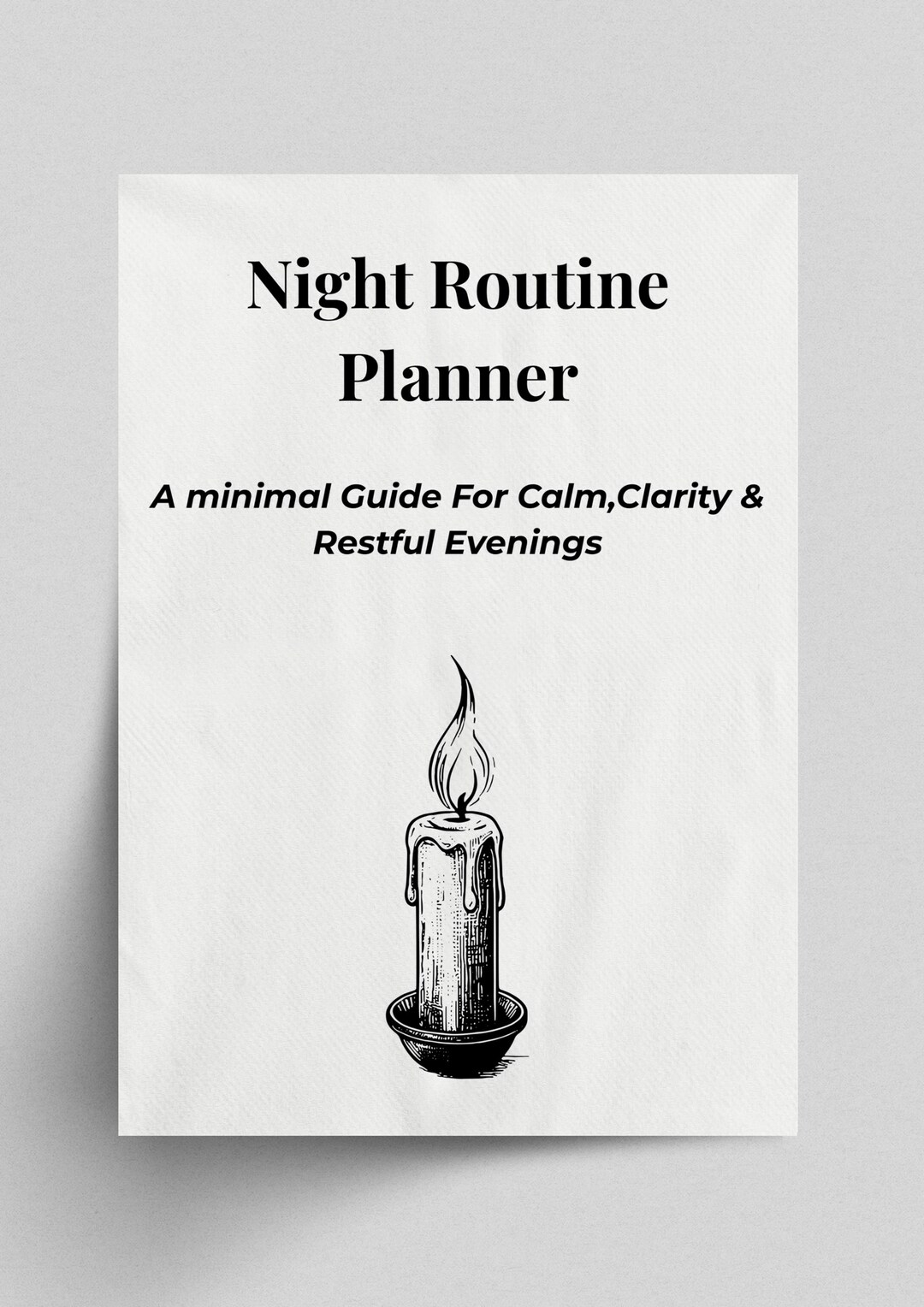 Night Routine Planner | Evening Checklist, Reflection Journal (PDF) - Etsy