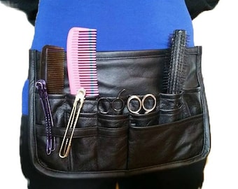 Black Leather Waitress Waiter Apron | Etsy