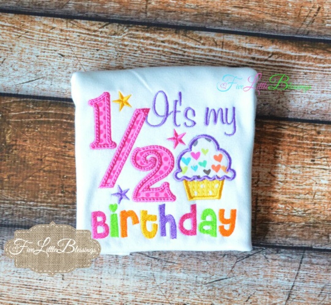 Happy Half Birthday Half Birthday Cupcake Birthday Baby Shower Gift 6m ...