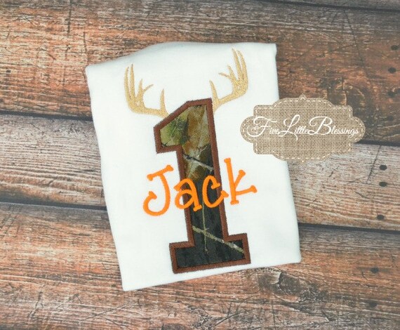 Camo Birthday First Birthday Shirt Deer Hunter Buck Hunt | Etsy