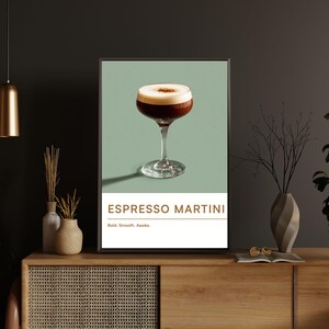 Espresso Martini Wall Art Printable | Coffee Cocktail Poster | Bar ...