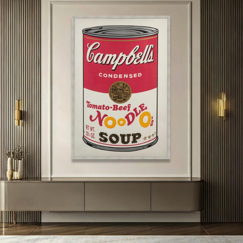 Andy Warhol Campbell’s Soup Can Canvas, Pop Art Wall Decor, Retro ...