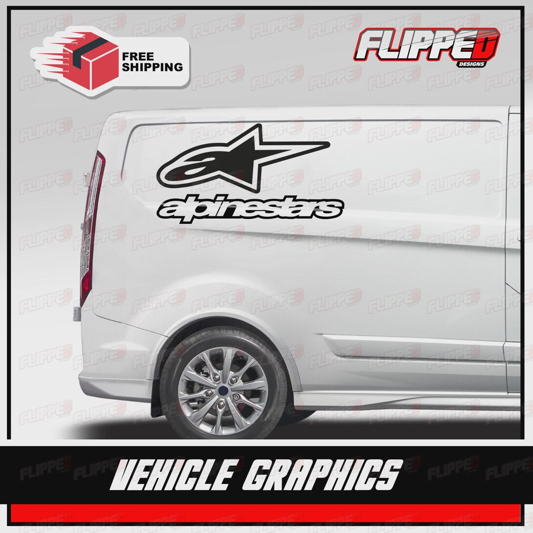 Alpinestars Large Van Graphics Decals Stickers Motocross Superbike MX ...