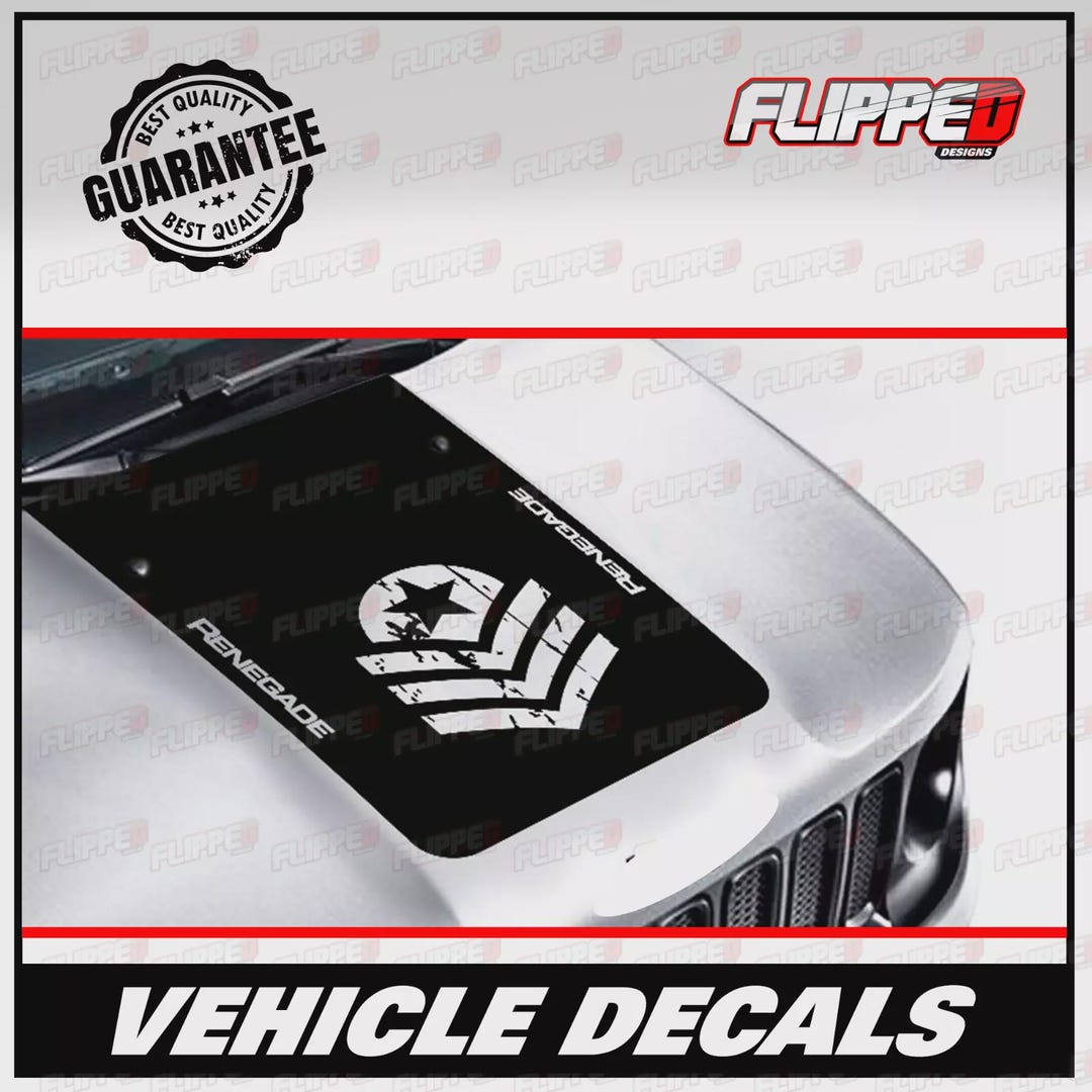 Trailhawk Hood Bonnet Front Vinyl Decal Sticker Graphic Wrap Fits Jeep ...
