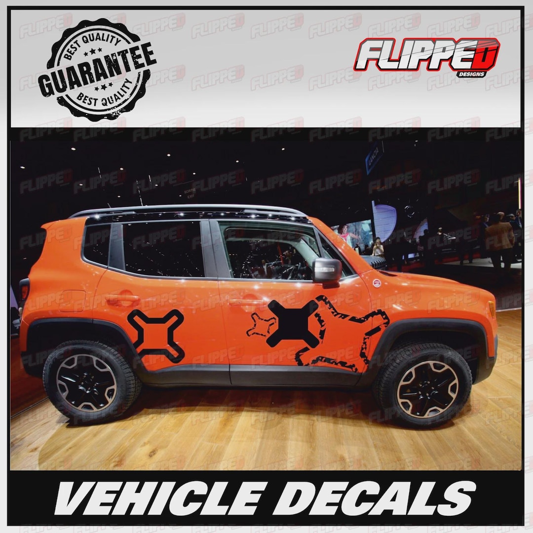 Renegade Side Graphics Kit Fits Jeep Stickers Decals Transfers Vinyl ...