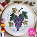 Grape Vine Hand Embroidery Pattern PDF Botanical DMC Guide Beginner ...