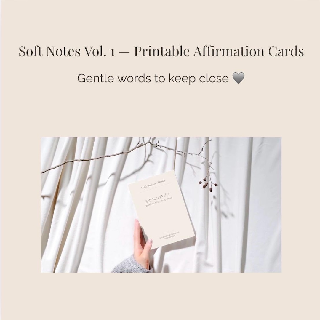 Printable Affirmation Cards for Calm Mindset & Self Care | Minimalist ...