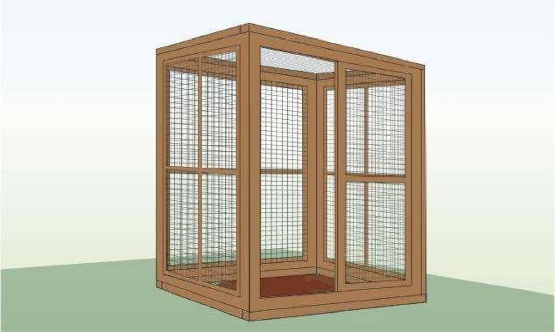 Outdoor Aviary Plans | DIY Walk-in Bird Cage | Printable PDF Build ...
