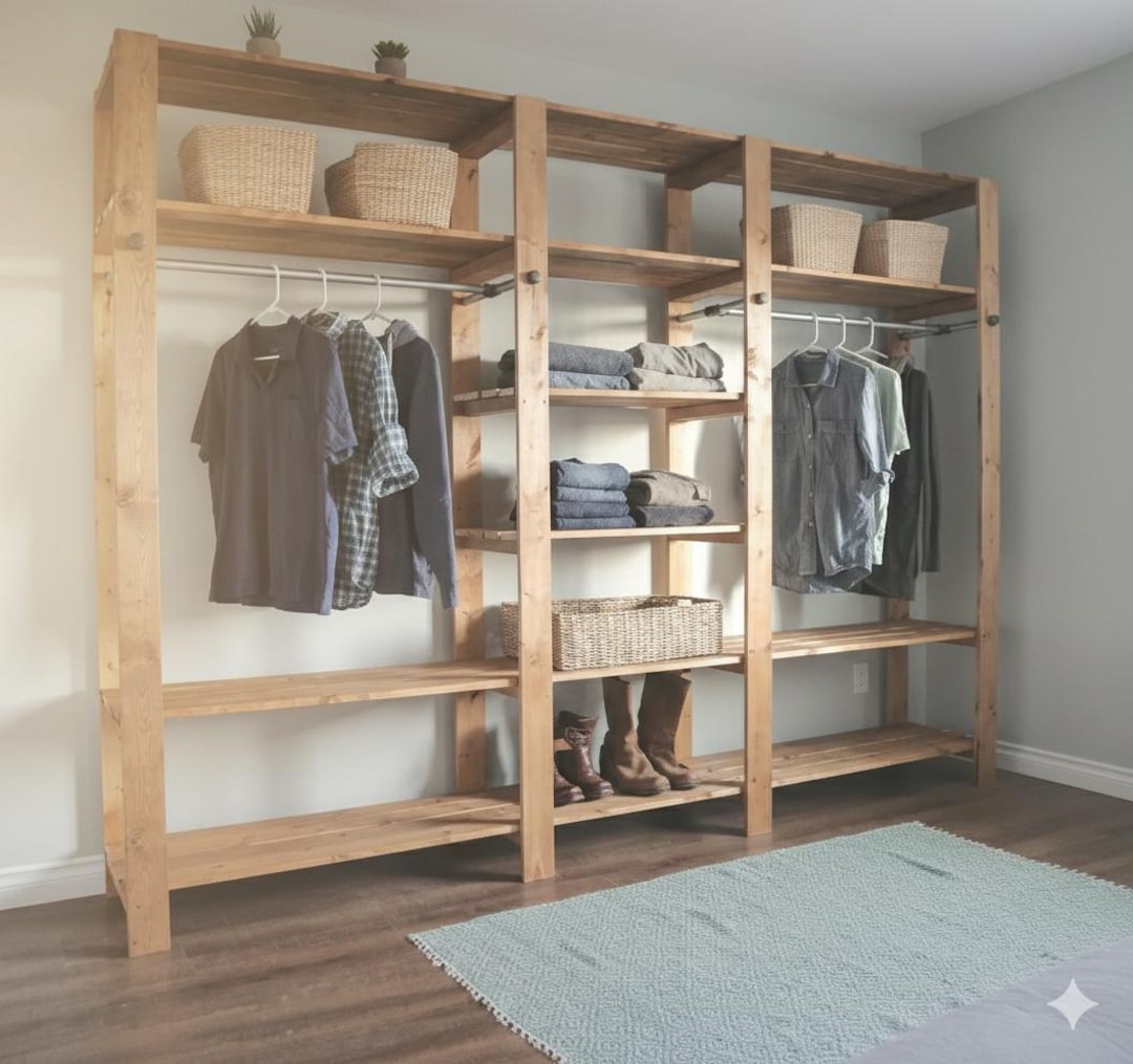 Closet Organizer Plans PDF | DIY Wood Closet Shelving System ...