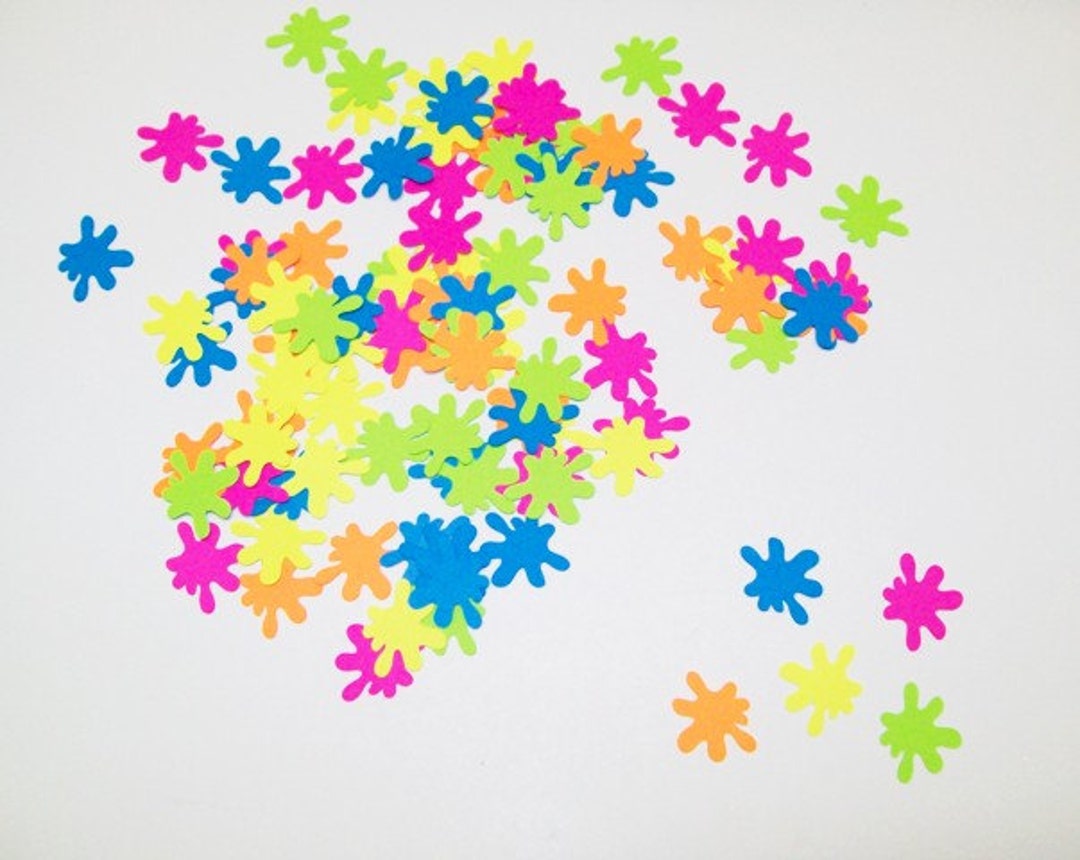 Art Party/paint Splatter Confetti/ Paintball Party/ Happy Birthday ...