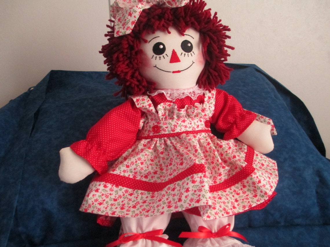 Handmade Raggedy Ann Doll | Etsy