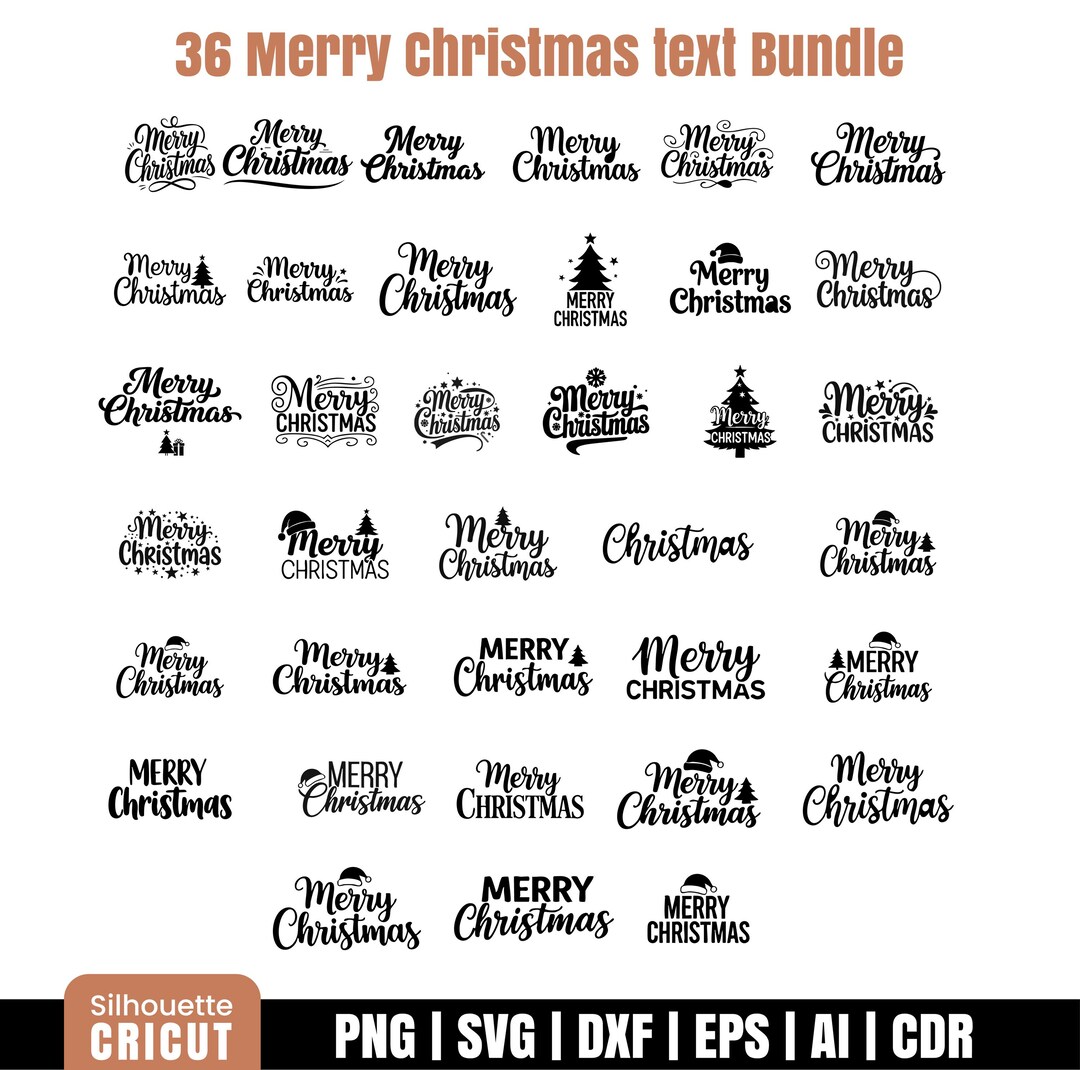 Christmas Svg, Merry Christmas Text, Christmas Shirt Svg, Christmas ...