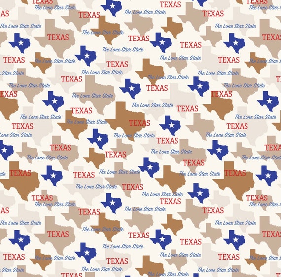 Texas State Pride Cotton Fabric by Whistler Studio for Windham | Etsy