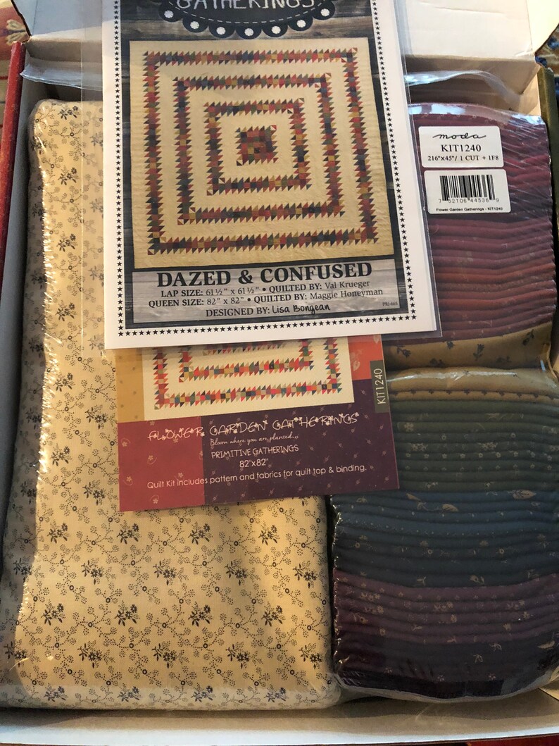 Flower Garden Gathering Quilt Kit by Primitive Gatherings for Moda ...