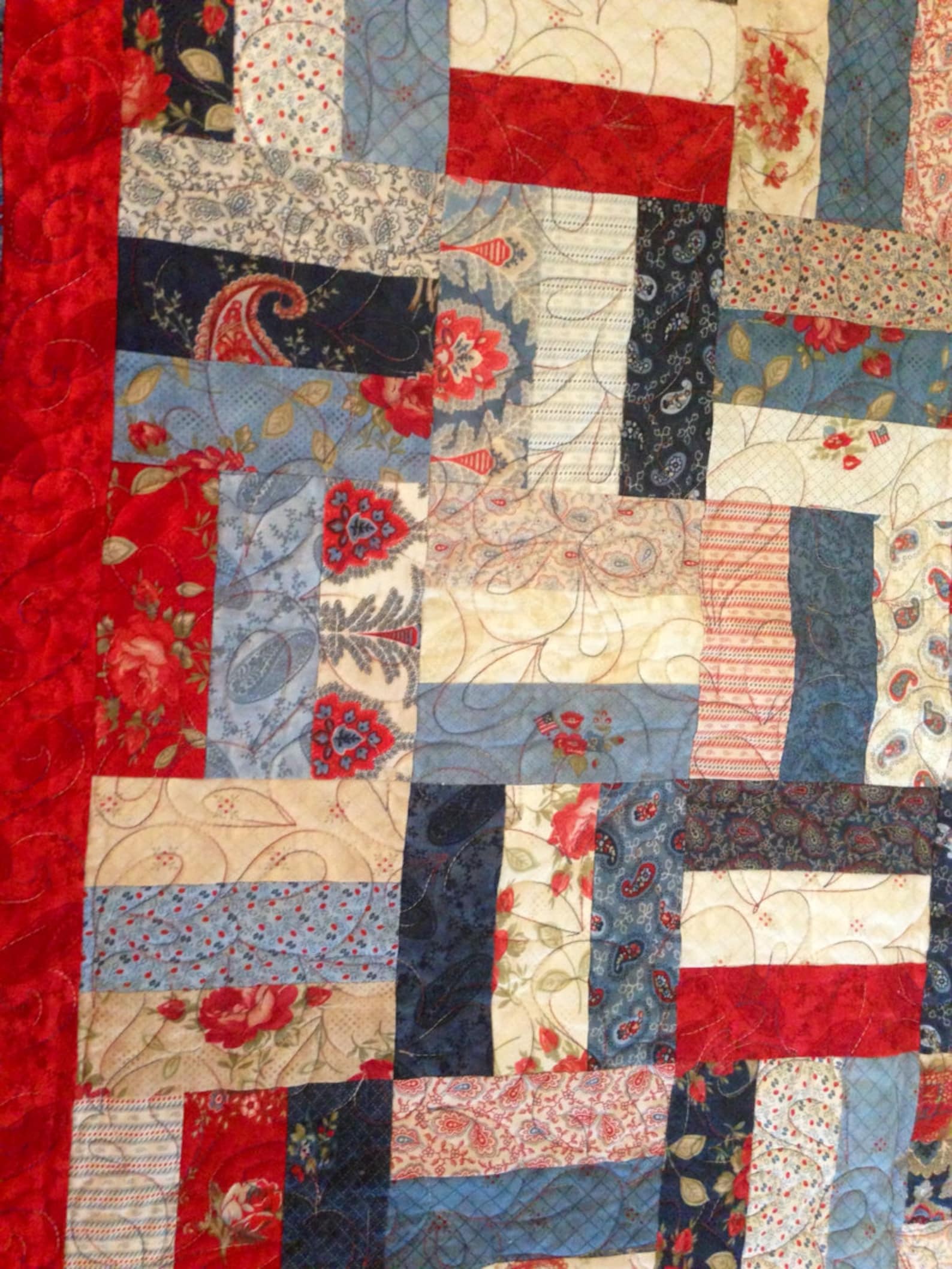 Handmade Quilt Prairie Paisley Fabric From the Moda Fabric - Etsy