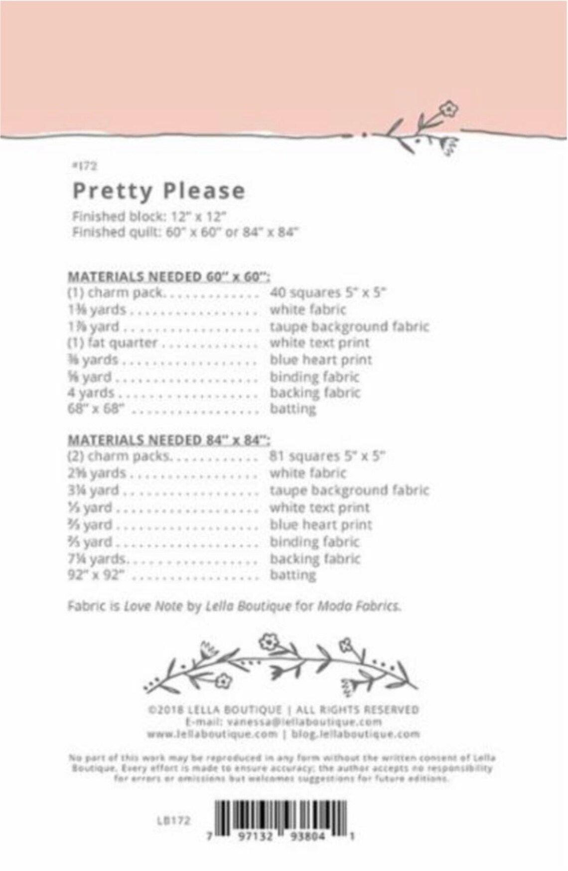 Pretty Please Quilt Pattern by Lella Boutique - Etsy