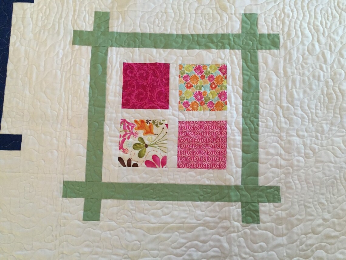 Sale Modern Handmade Quilt Using Terrain Fabric From Kate Spain Snd ...