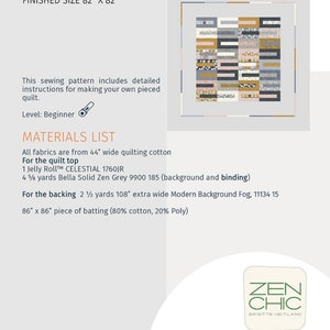 Celestial Stripes Quilt Pattern by Zen Chic - Etsy