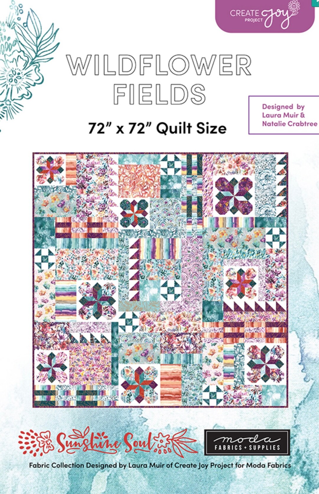 Wild Flower Fields Quilt Pattern by Laura Muir and Natalie Crabtree for ...