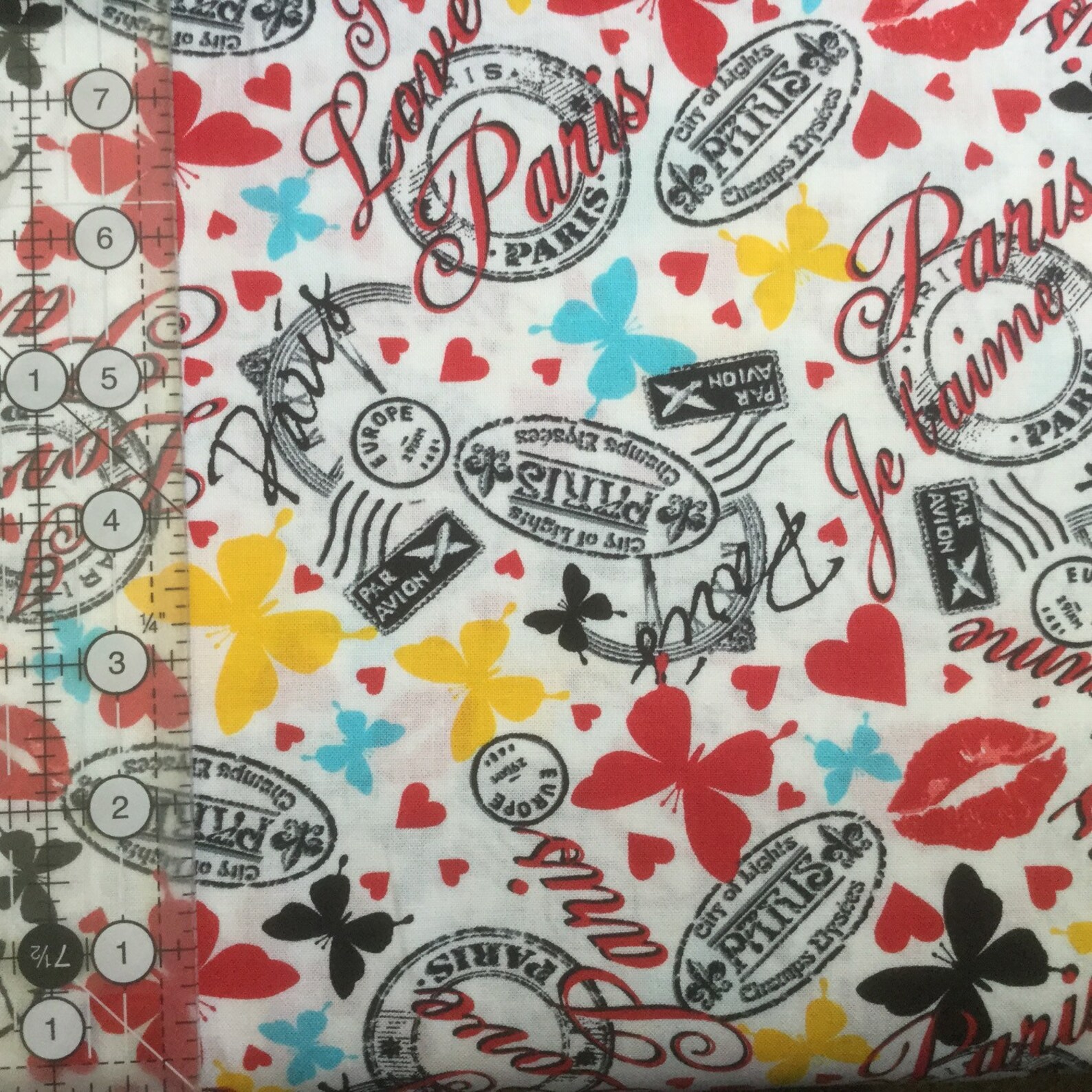 Paris I Love Paris Cotton Fabric by Timeless Treasures C 3754 - Etsy