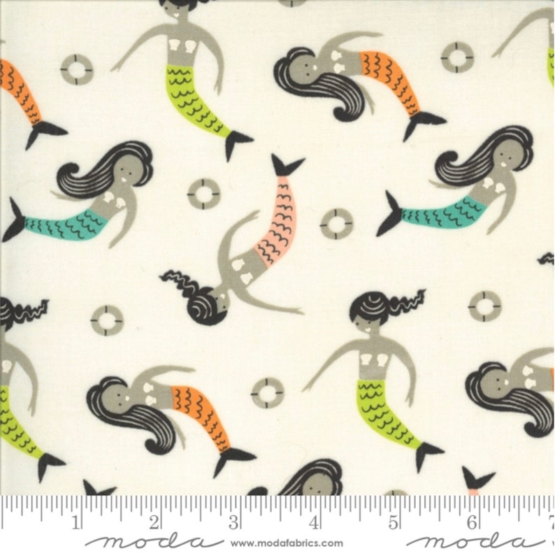 Fish tales cotton fabric by Anne Brady for Moda Fabrics 16720 | Etsy