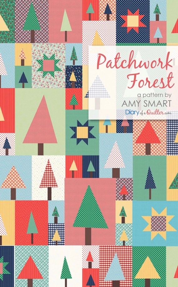 Pine Hollow Patchwork forest quilt pattern by Amy Smart | Etsy