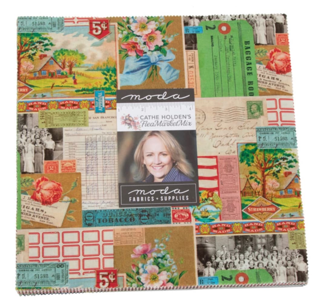 Flea Market Mix Cotton Layer Cake by Cathe Holden for Moda Fabrics - Etsy