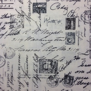 Script Writing Cotton Fabric by Timeless Treasures C1904 - Etsy